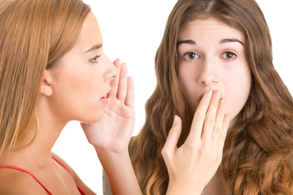 Two beautiful women telling secret Stock Photo by ©Lebval 3912358