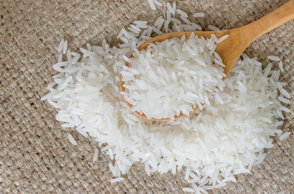 White rice grains ⬇ Stock Photo, Image by © rakratchada #58536603