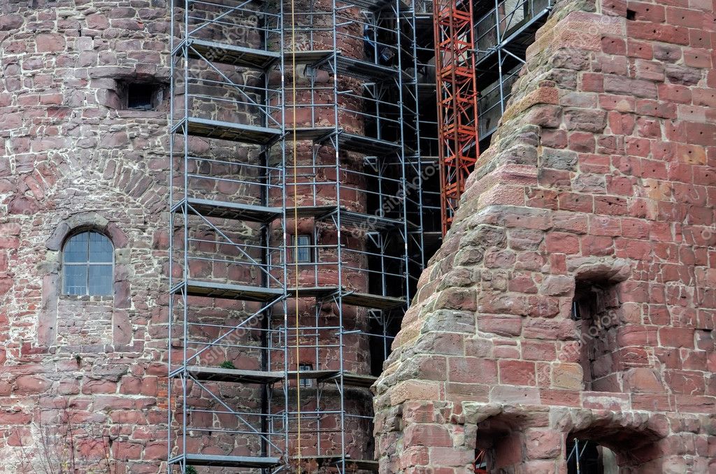 Renovation of a castle Stock Photo by ©njaj 70274639