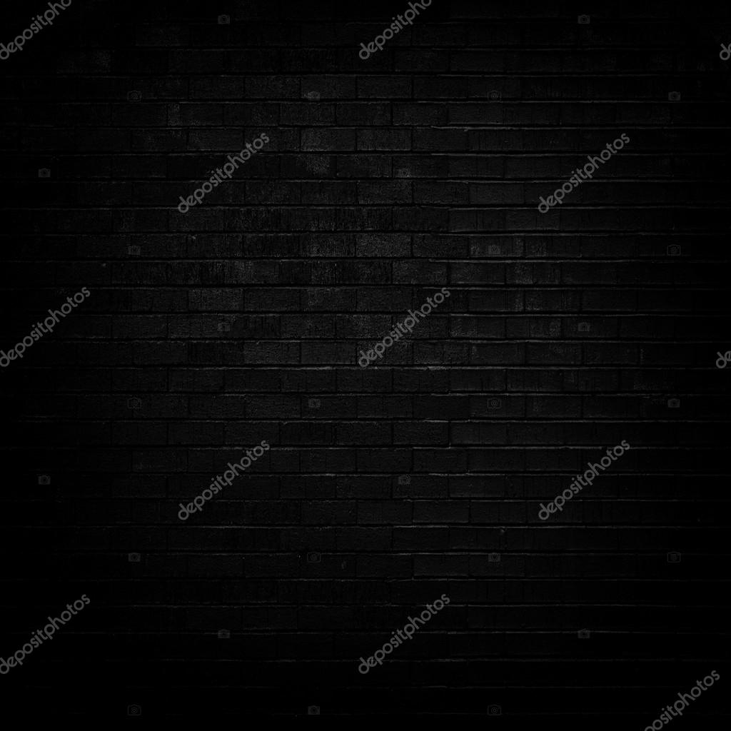 Dark Black brick wall with dim light — Stock Photo © marchello74 #68902833