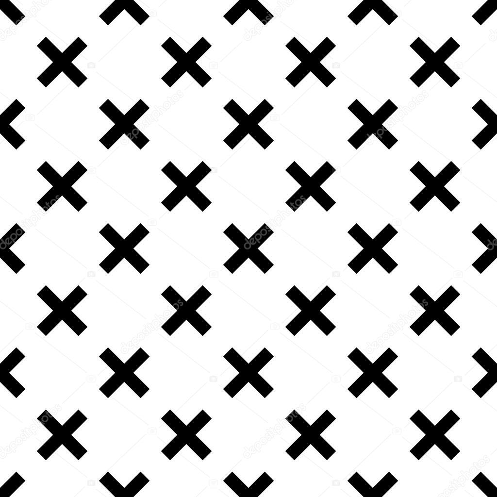 Tile black and white x cross vector pattern Stock Vector by ©mala-ma ...