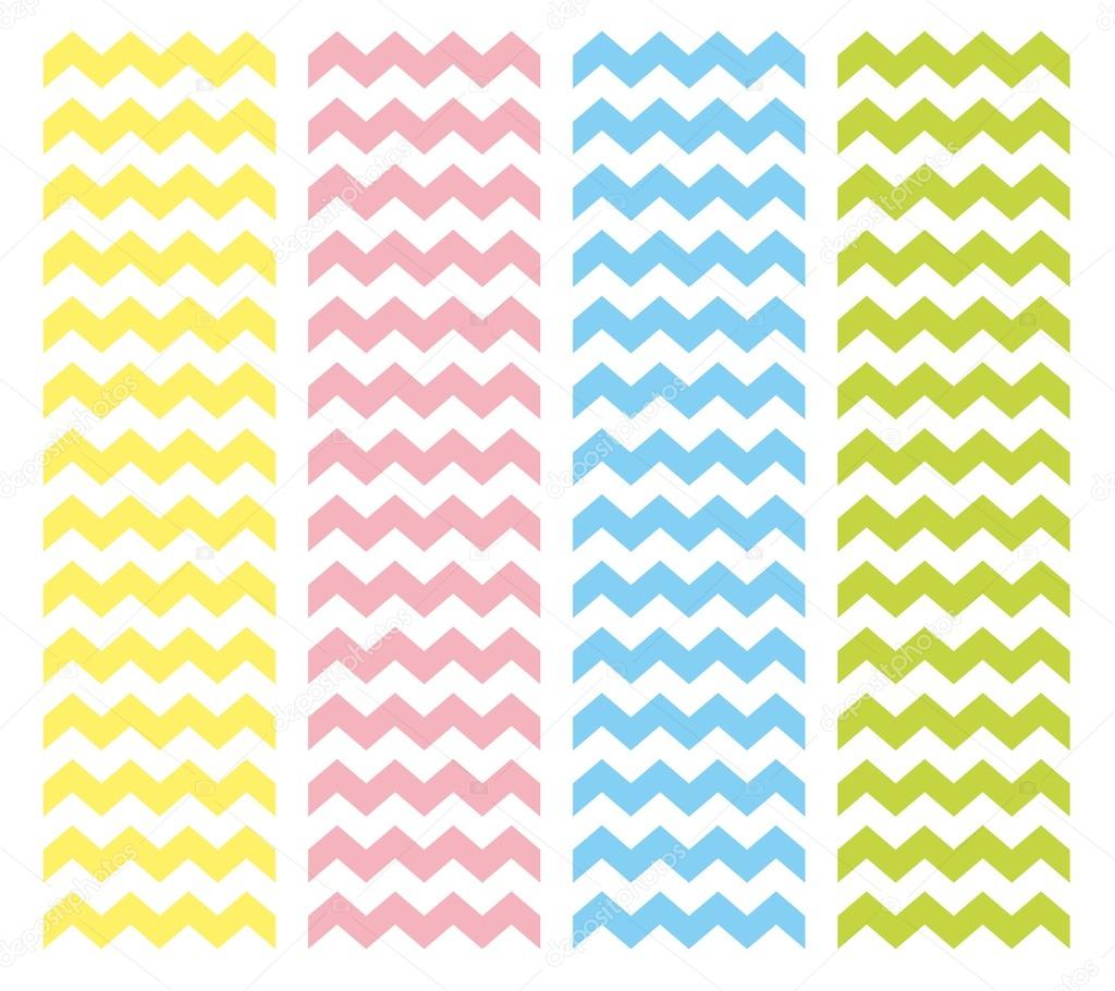 Baby Blue And Yellow Chevron Background
