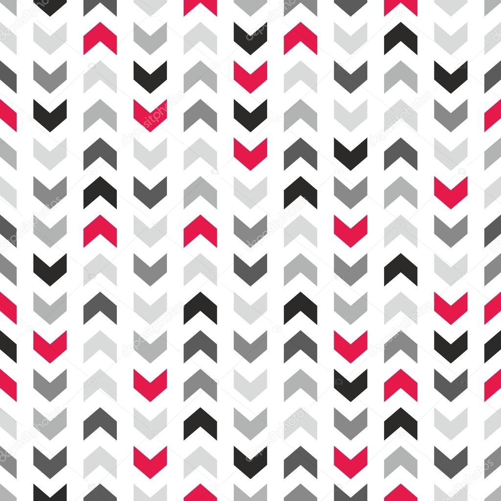 Tile vector pattern with grey and black arrows on white background ...
