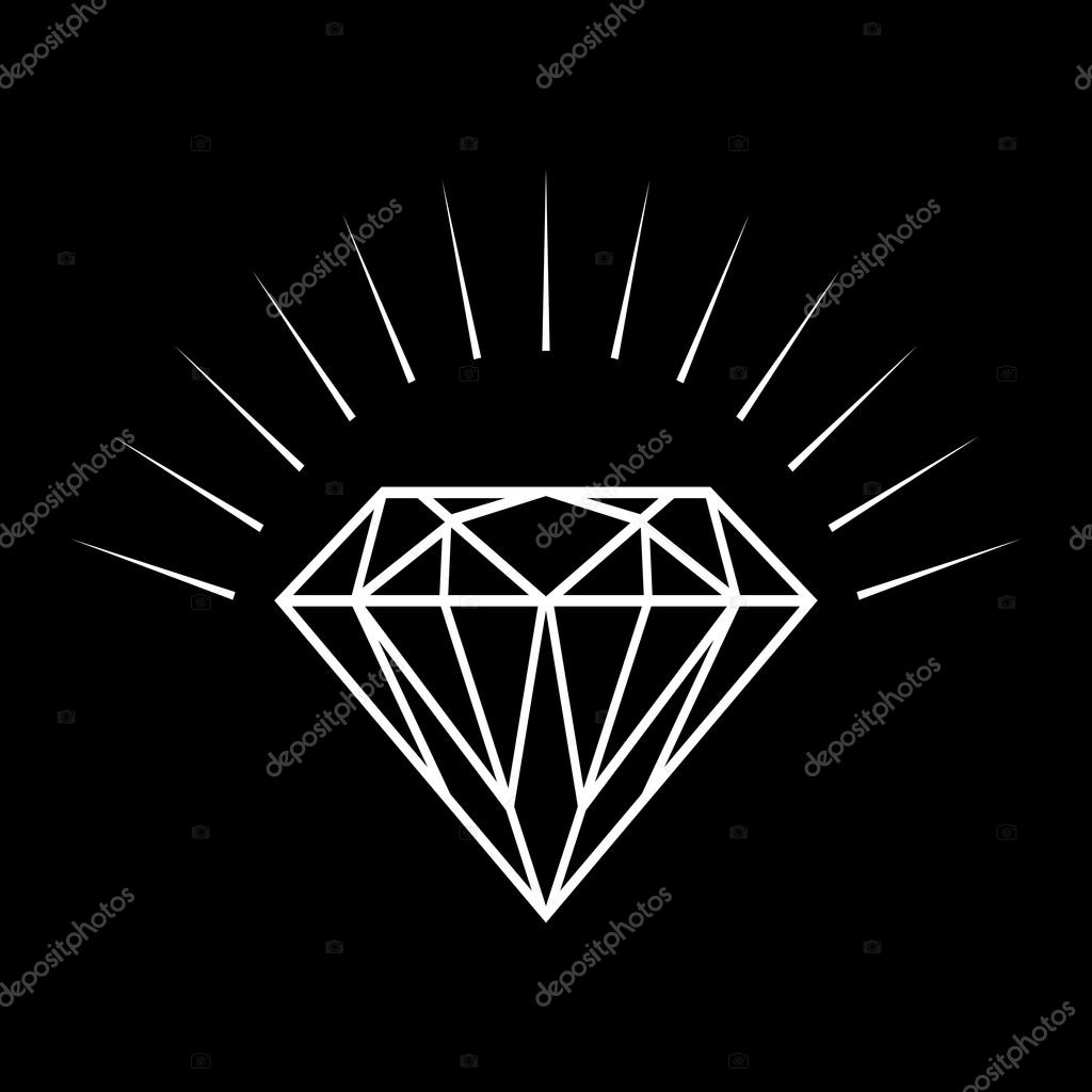 Line art illustration of a diamond Stock Vector Image by ©rudall30 ...