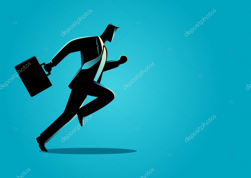 Businessman running with briefcase ⬇ Vector Image by © rudall30 ... Businessman running with briefcase ⬇ Vector Image by © rudall30 ...