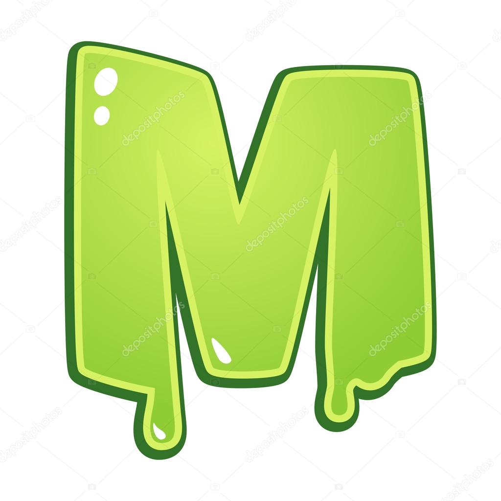 Slimy font type letter M Stock Vector by ©rudall30 84868048