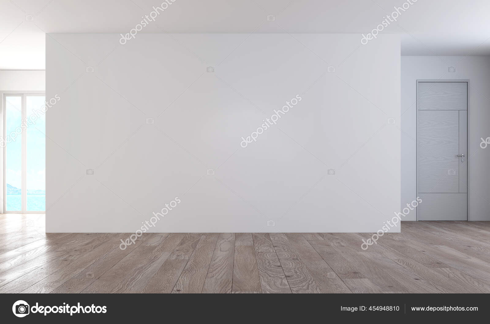 Modern White Living Room Empty Wall Texture Background Interior Design ...