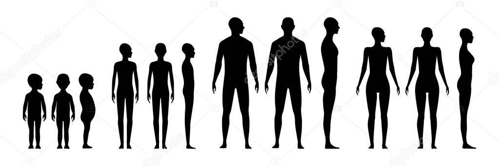 Human body profile Vector Art Stock Images | Depositphotos