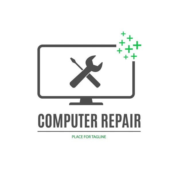 Logotipo de reparación del pc imágenes de stock de arte vectorial ...
