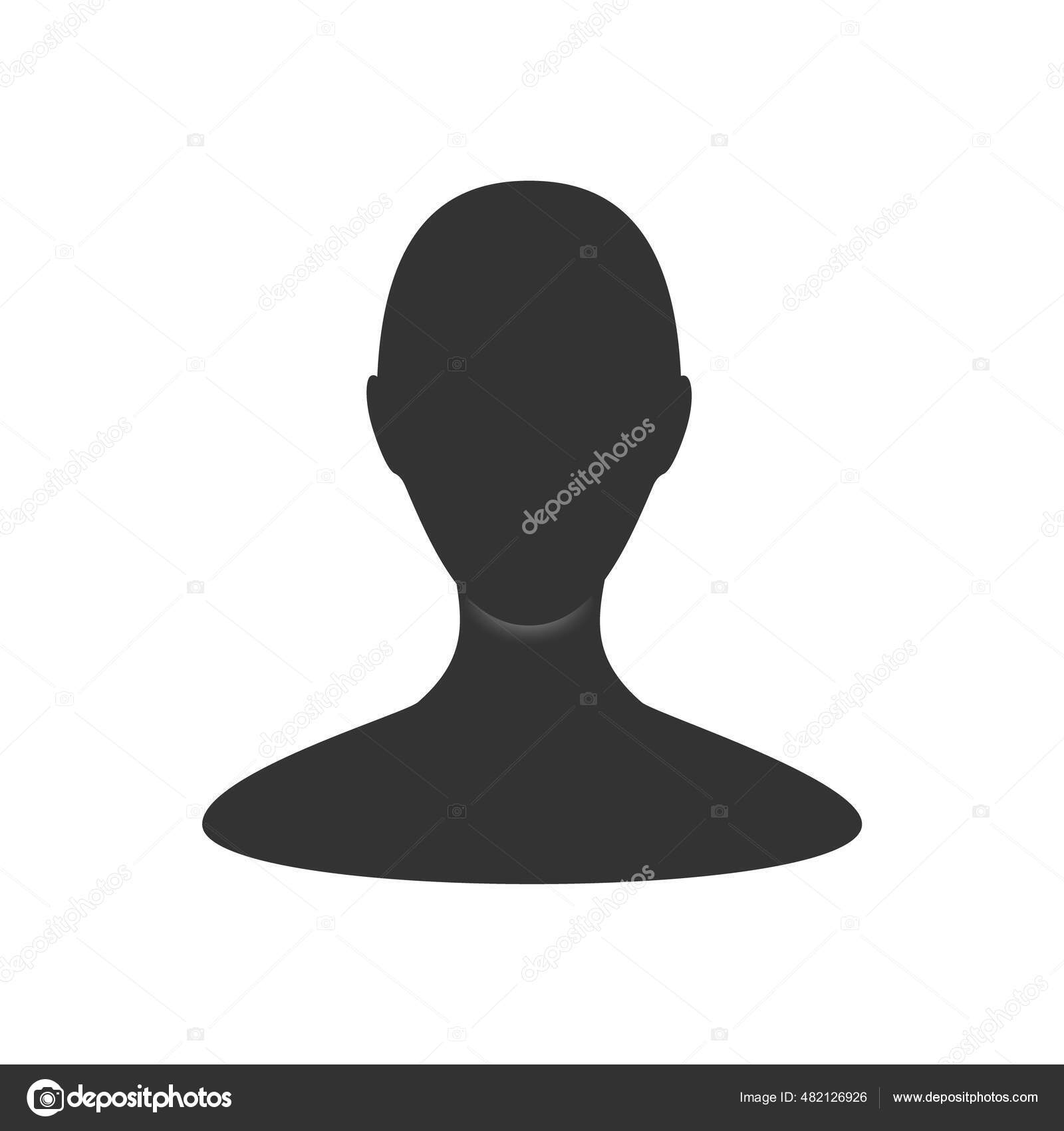 Gender Neutral Profile Avatar Front View Anonymous Person Face Stock ...