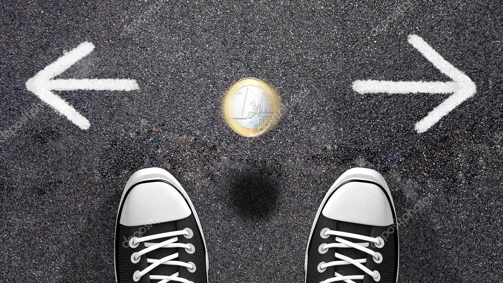 Do I have to go left or right? Making a decision or coin flipping ...