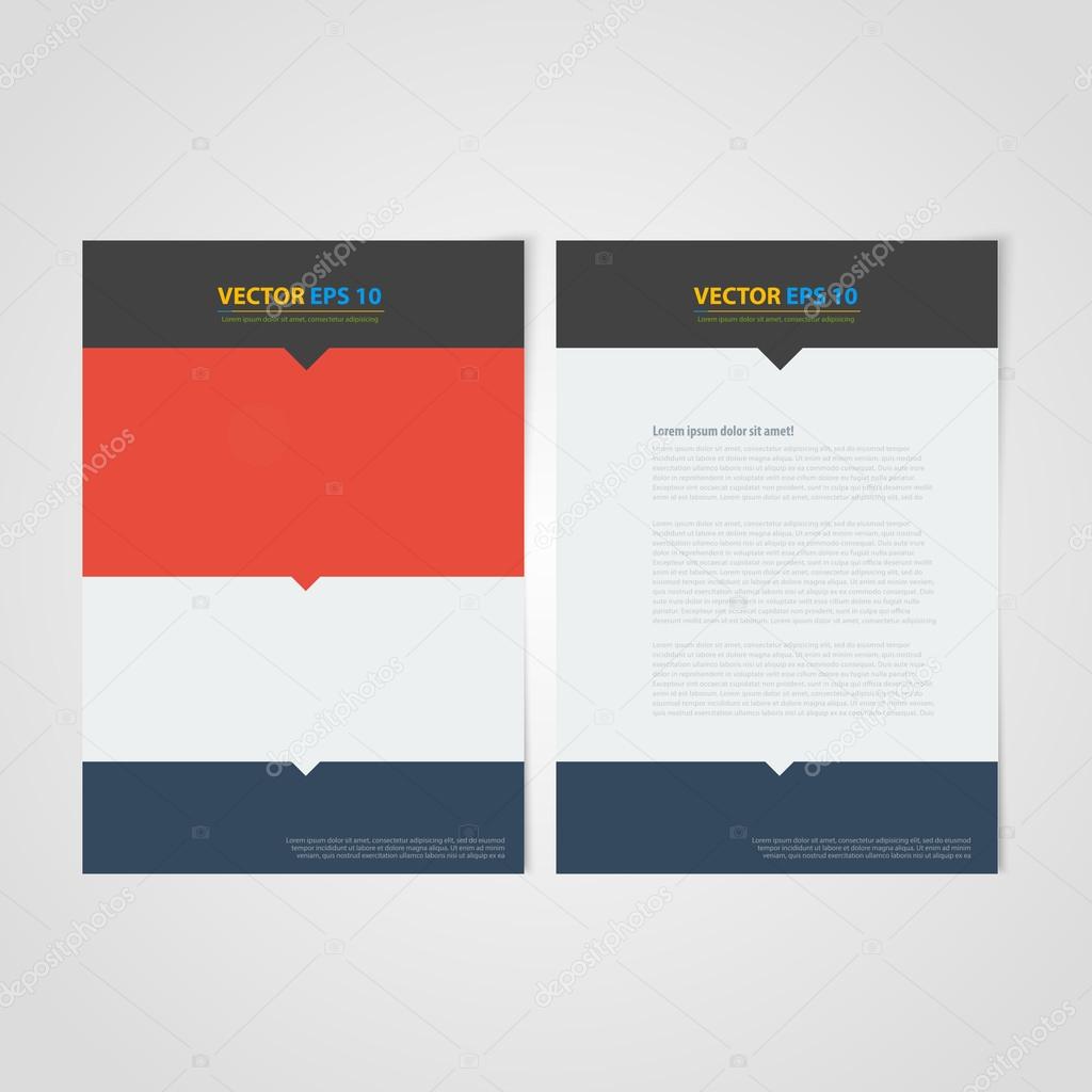 Flyer template back and front design. Stock Vector Image by ©ikatod ...