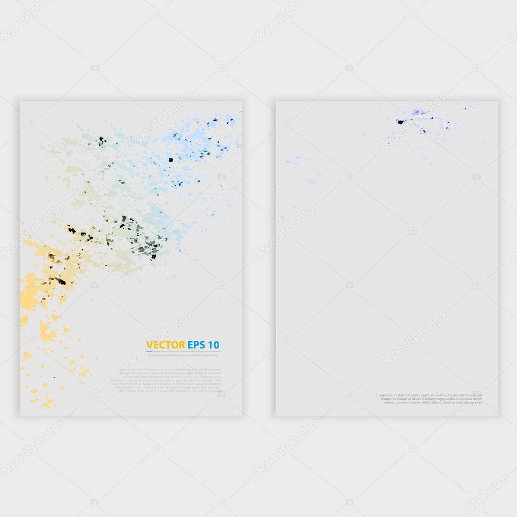 Vector Grunge template Flyer design. Stock Vector by ©ikatod 60987513