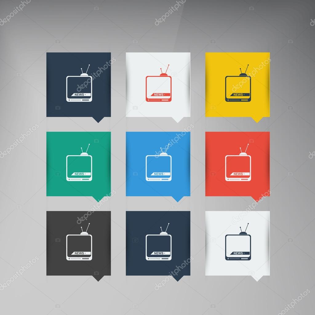 Vector flat UI design trend icons. Stock Vector Image by ©ikatod #62343417