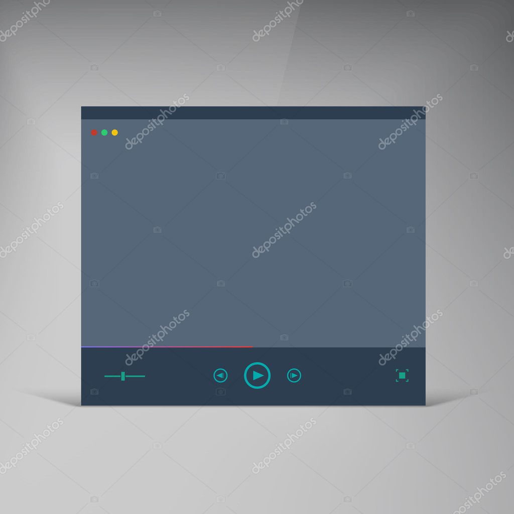 Vector player. Flat UI brochure window Stock Vector by ©ikatod 62344691