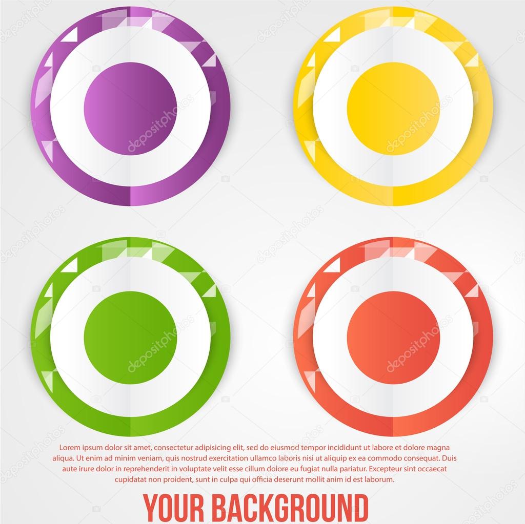 Vector abstract circles template. Object web Stock Vector Image by ...