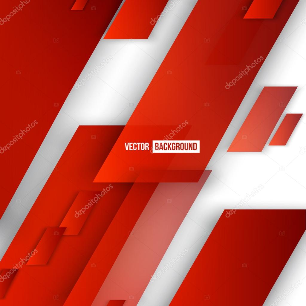 Vector Abstract geometric shape from red — Stock Vector © ikatod #74390195