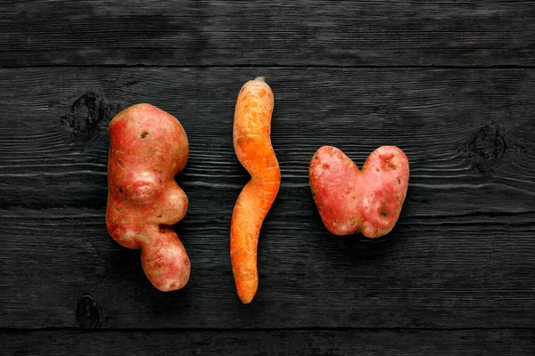 Ugly Funny Vegetables Heart Shaped Potatoes Twisted Carrot Striped ...