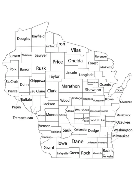 81 Wisconsin map counties Vector Images, Wisconsin map counties ...