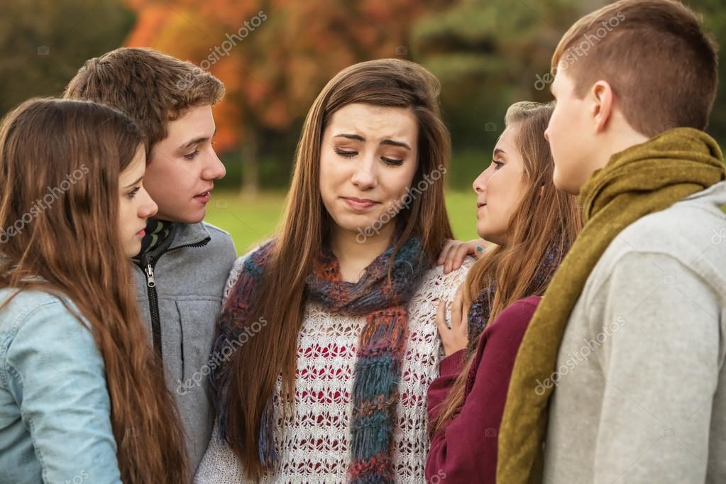 Friends Comforting Crying Girl — Stock Photo © creatista #67536679 Friends Comforting Crying Girl — Stock Photo © creatista #67536679