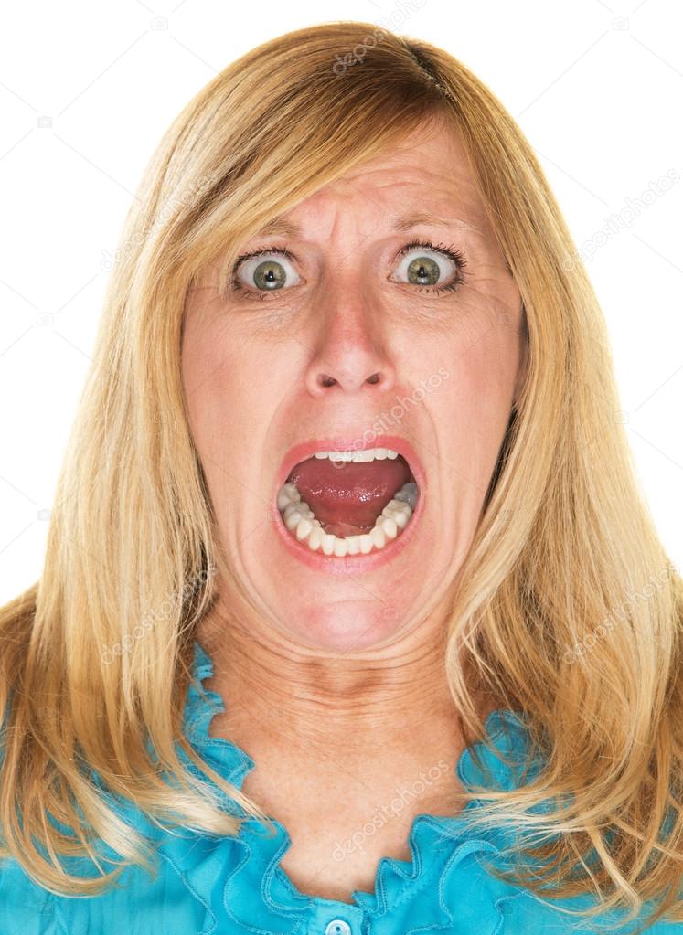 Furious Woman Screaming — Stock Photo © creatista #71458185