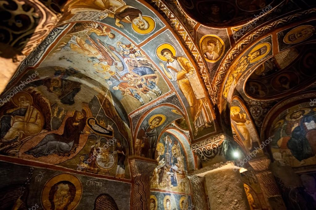Detail from Carikli Kilise at Goreme in Turkey Stock Photo by ...