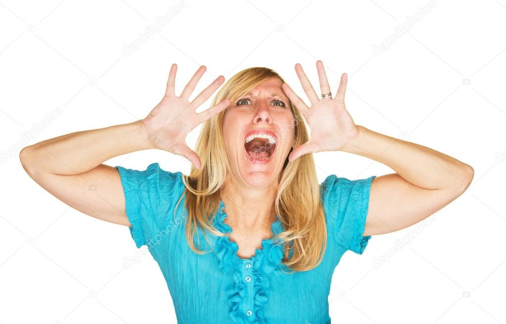 Stressed Out Screaming Woman — Stock Photo © creatista #73061999