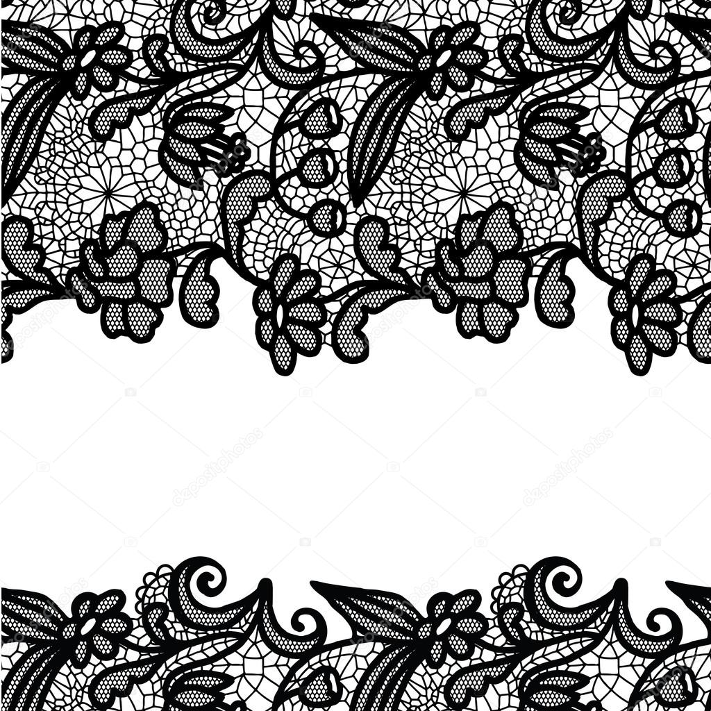 Seamless lace border Stock Vector by ©comotom0 115777752