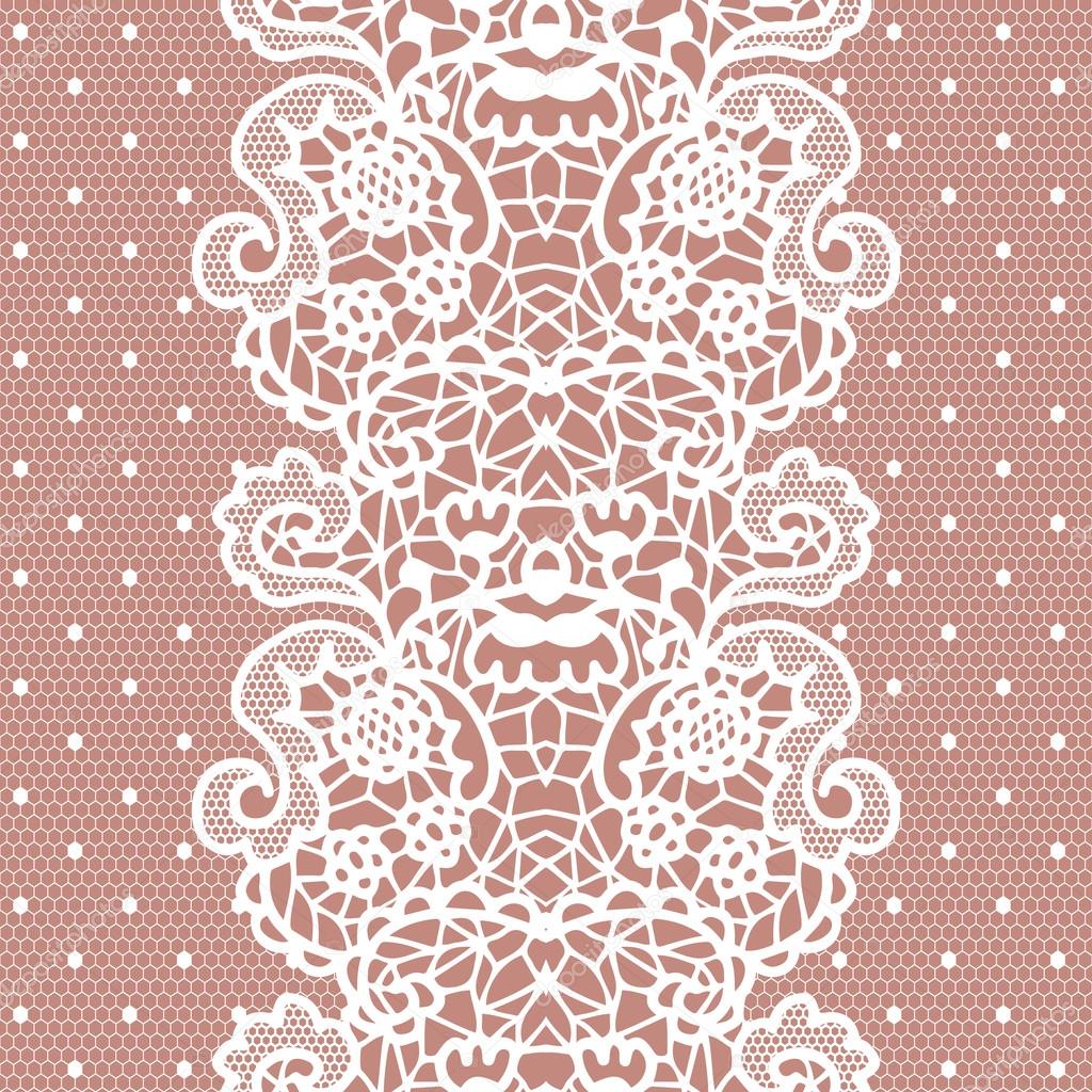 Encaje blanco vintage elegante ajuste Vector de stock #70910277 de ...