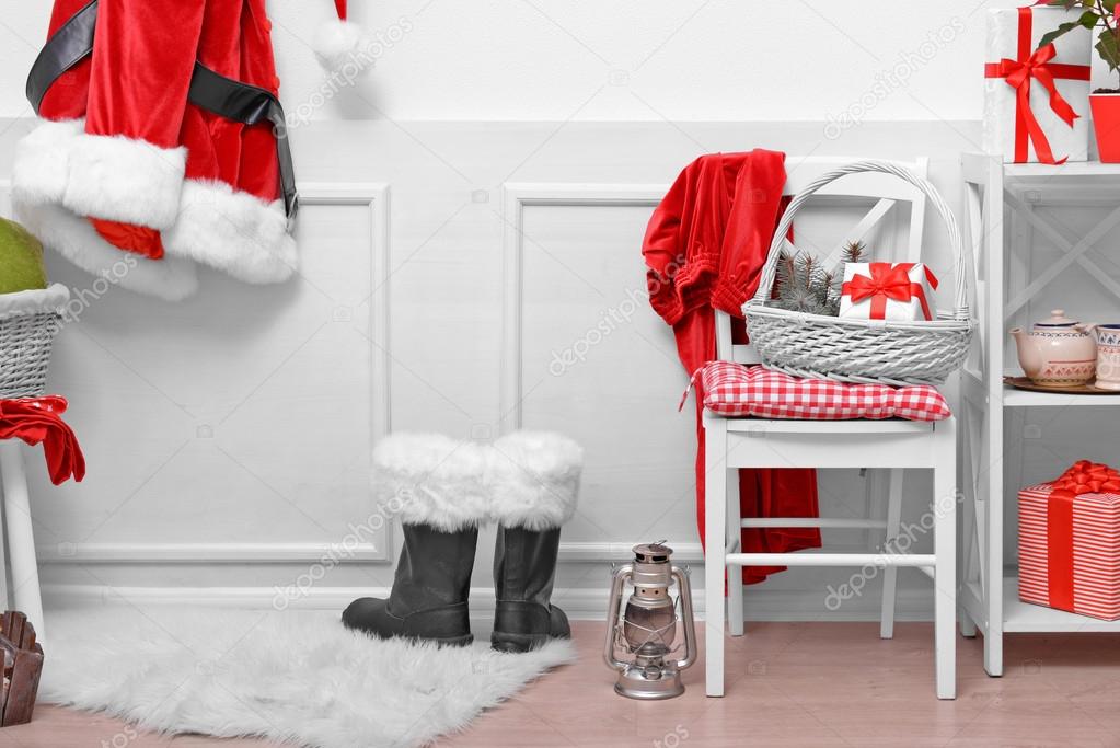 Hanging Santa costume Stock Photo by ©belchonock 100442992