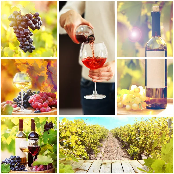 Wine and vineyard collage Stock Photos, Royalty Free Wine and vineyard ...