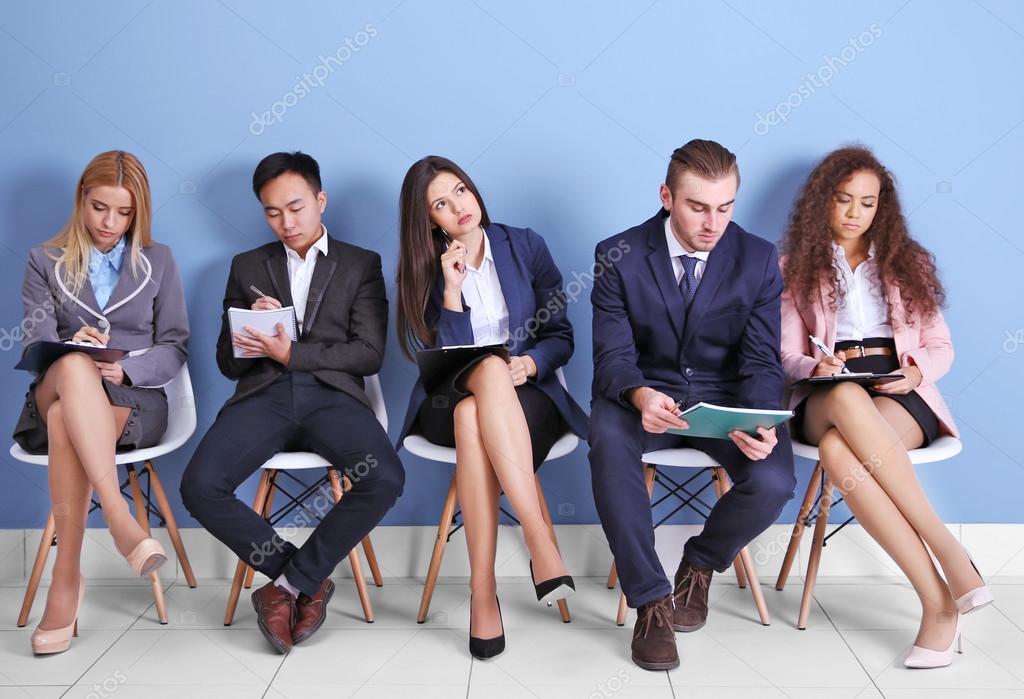 People sitting on chairs Stock Photo by ©belchonock 101660484