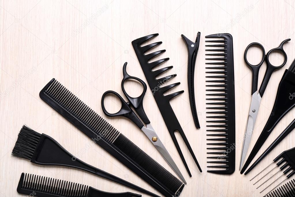 Barber set with tools Stock Photo by ©belchonock 102145698