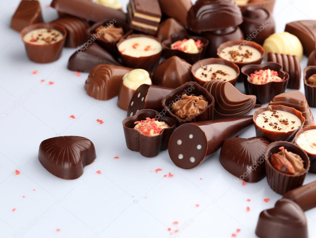 Assorted chocolate candies Stock Photo by ©belchonock 103082830