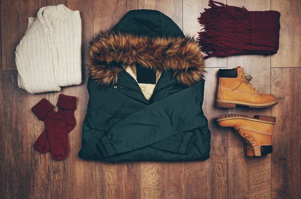 Winter clothes set Stock Photos, Royalty Free Winter clothes set Images ...