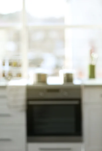 Blurred background. Modern kitchen with bokeh light. Stock Photo by ...