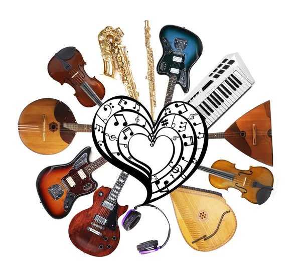 Music instruments collage Stock Photos, Royalty Free Music instruments ...