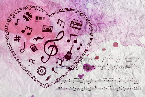 Imágenes de Nota musical corazon libres de derechos | Depositphotos