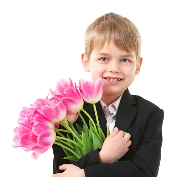 Schoolboy with flowers Stock Photos, Royalty Free Schoolboy with ...