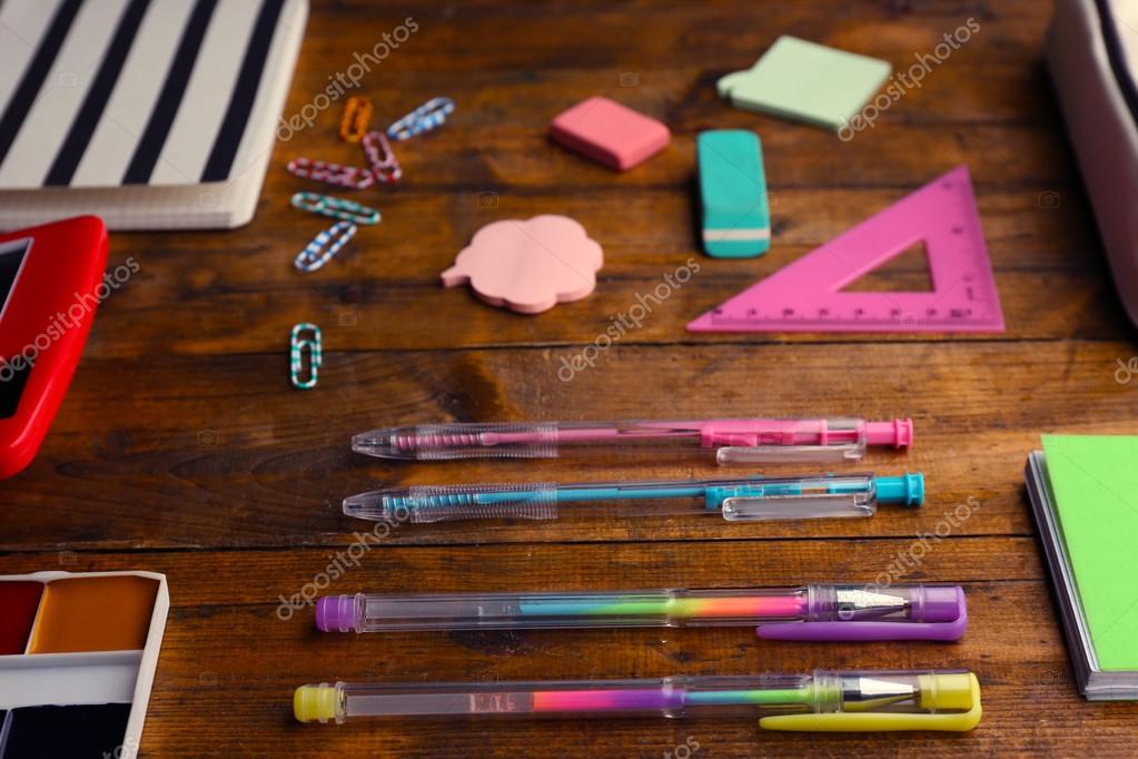 School set with notebooks Stock Photo by ©belchonock 106721014