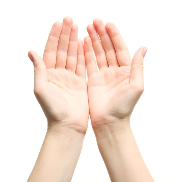 Two open female hands Stock Photo by ©belchonock 110368098