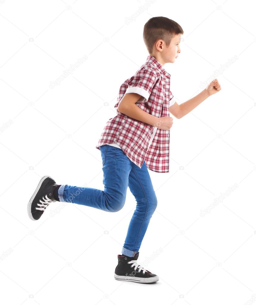Little boy running Stock Photo by ©belchonock 108215866