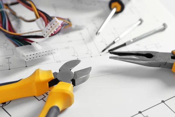 Different electrical tools Stock Photo by ©belchonock 146684019