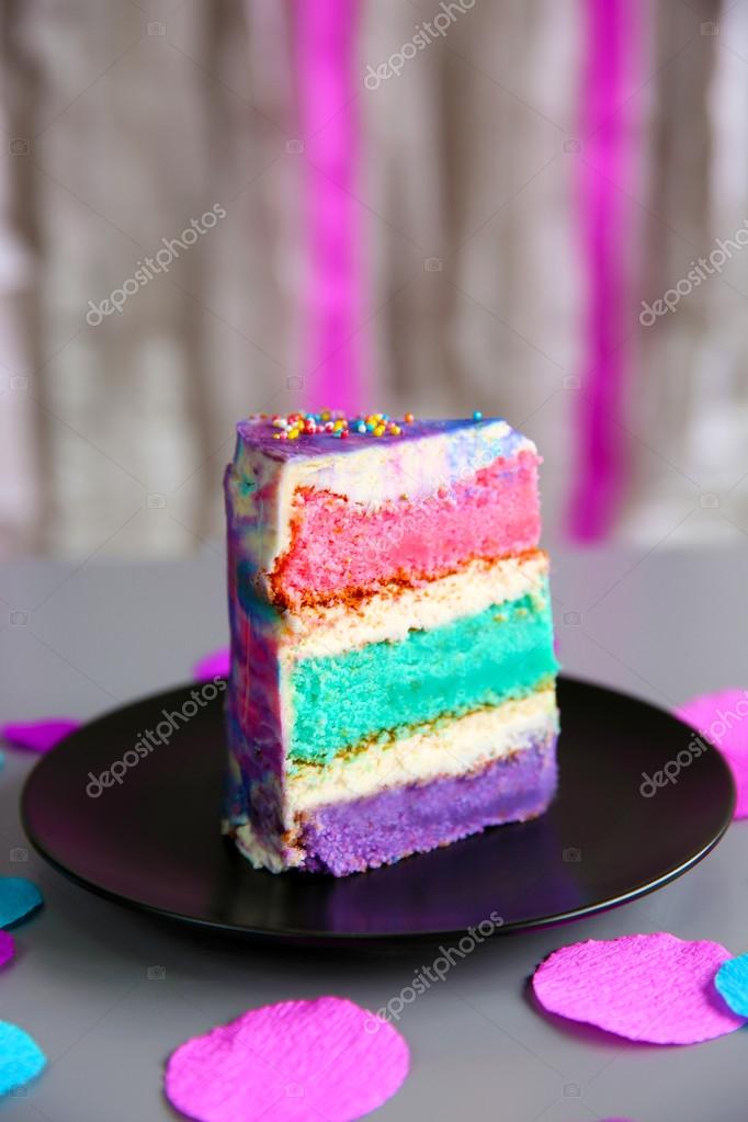 Colorful cake slice — Stock Photo © belchonock #110545136