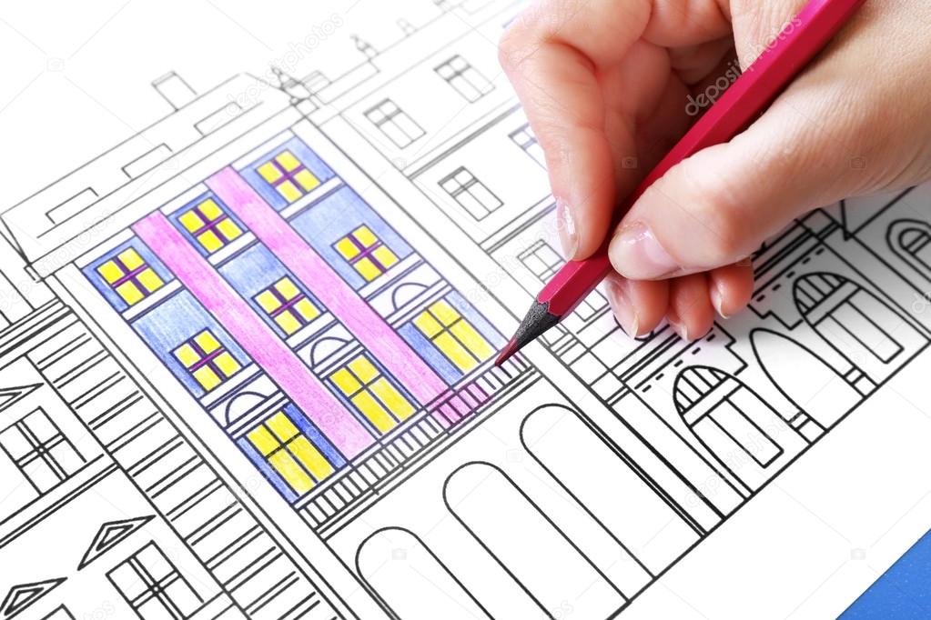 Dibujo a mano femenino con lápiz de punta suave — Foto de stock ...