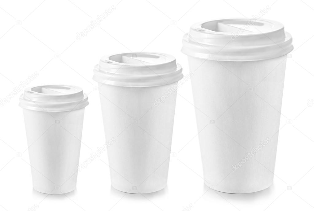 Three paper cups different sizes Stock Photo by ©belchonock 112597278