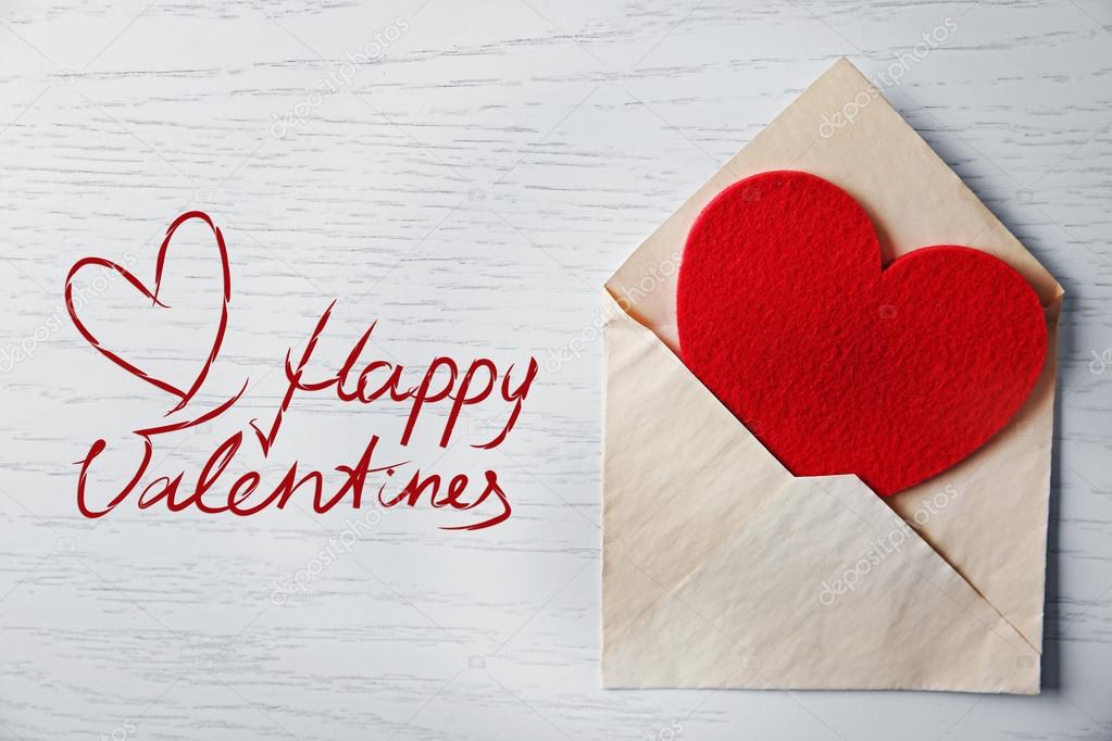 Blank open envelope with heart — Stock Photo © belchonock #112598574