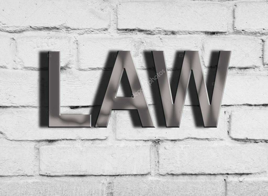 Law text on wall — Stock Photo © belchonock #112645634