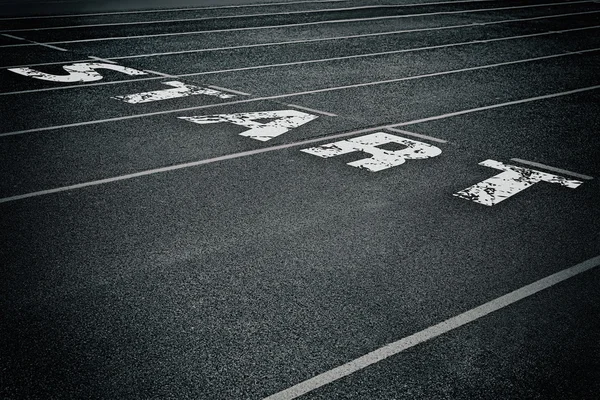 Start written on running track Stock Photo by ©belchonock 113523238