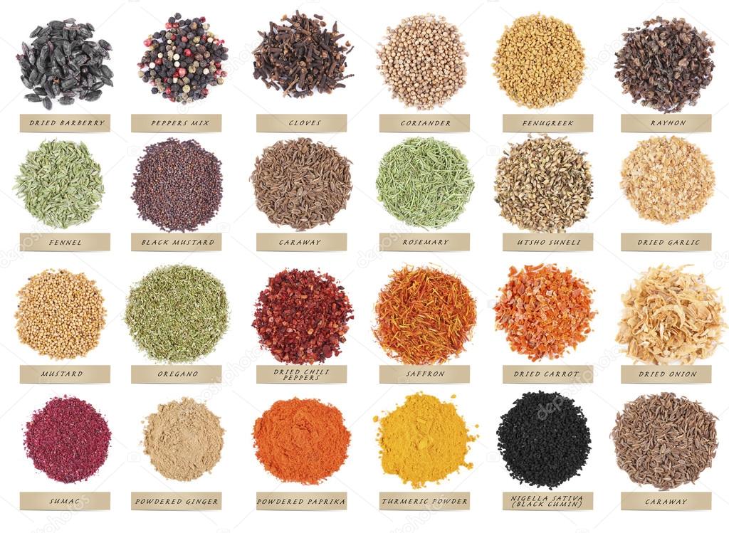 Set of different spices Stock Photo by ©belchonock 113524876